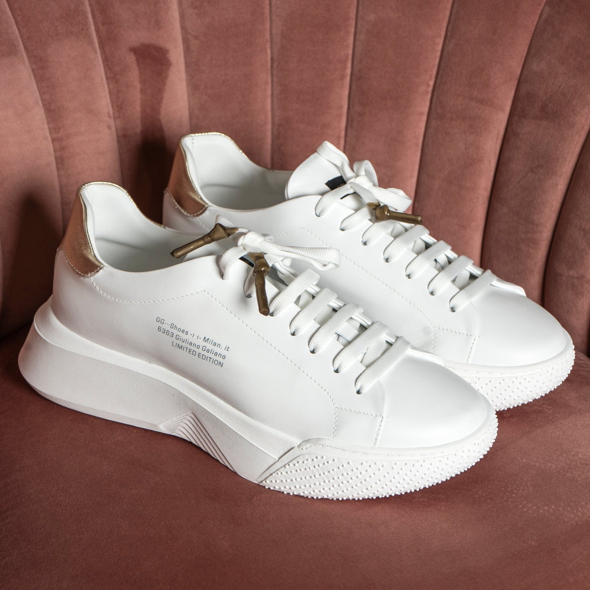 Nemesis White | Gold | Nappa - Giuliano Galiano | Handcrafted Luxury ...