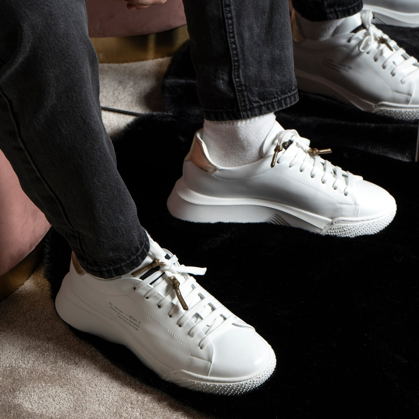 Nemesis White | Gold | Nappa - Giuliano Galiano | Handcrafted Luxury ...